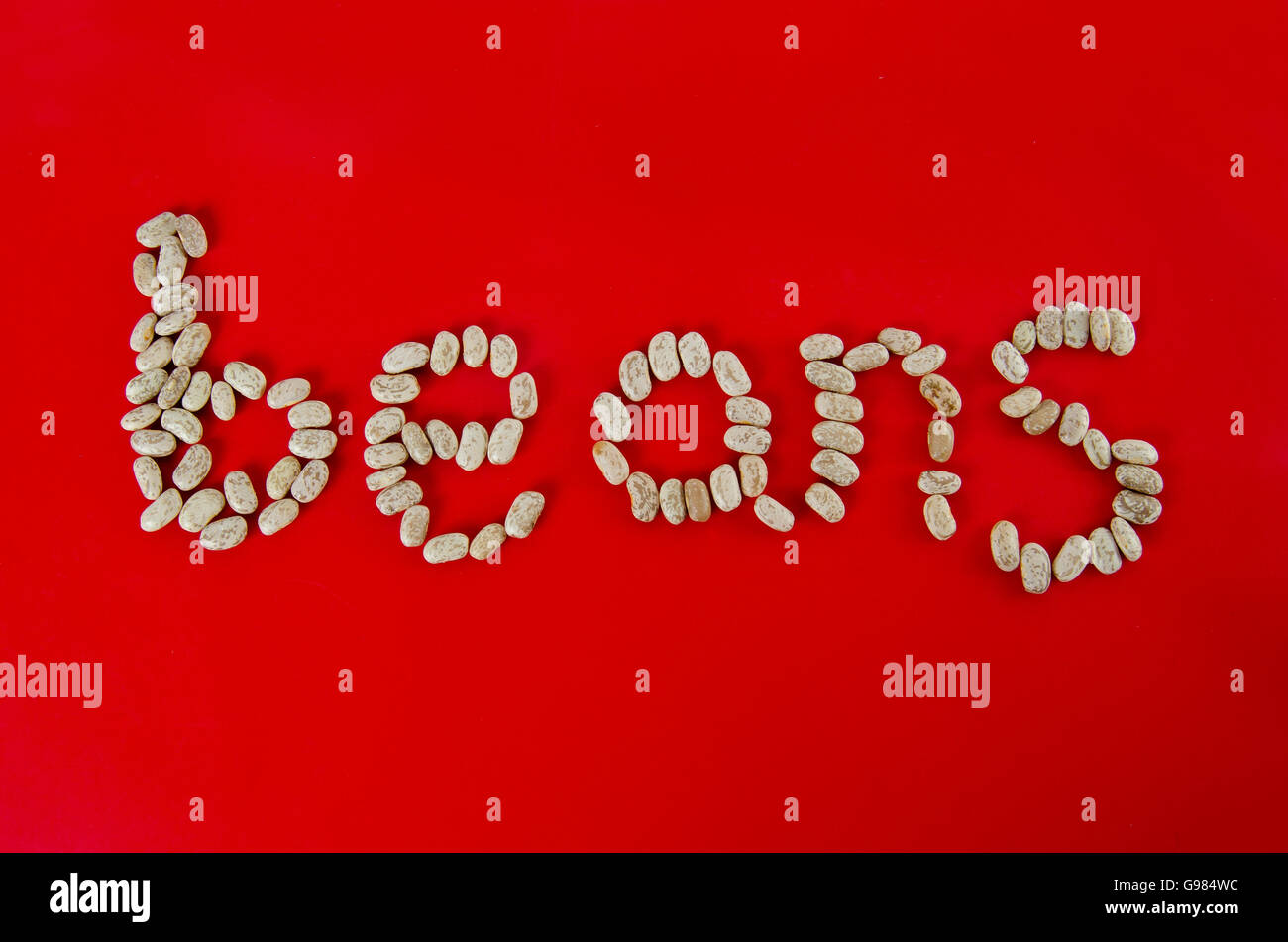 Pinto beans sign Stock Photo - Alamy