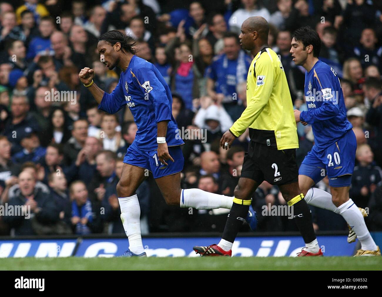 Chelsea's Didier Drogba celebrates after opening the scoring Stock ...