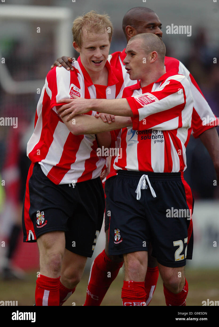 Lincoln City's Paul Mayo celebrates scoring the penalty and 3rd goal ...