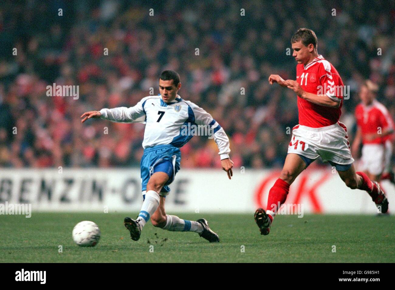 Soccer euro 2000 qualifier play off leg denmark israel hi-res stock ...