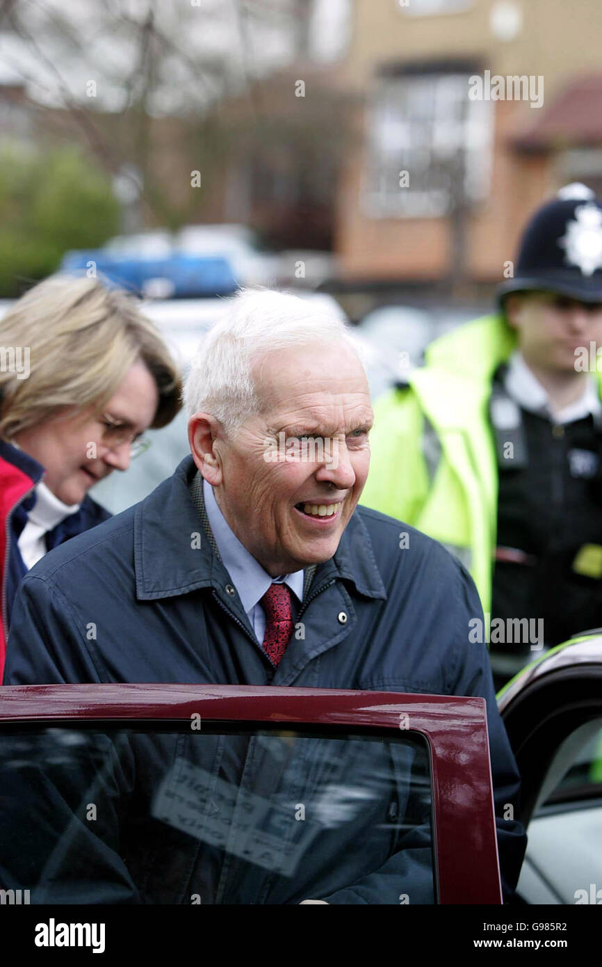 Freed British hostage Norman Kember leaves his home to go to Harrow ...