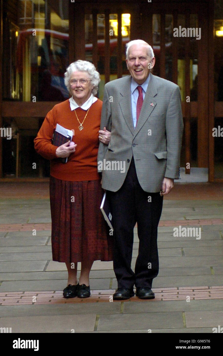 Freed british hostage norman kember leaves harrow baptist church hi-res ...