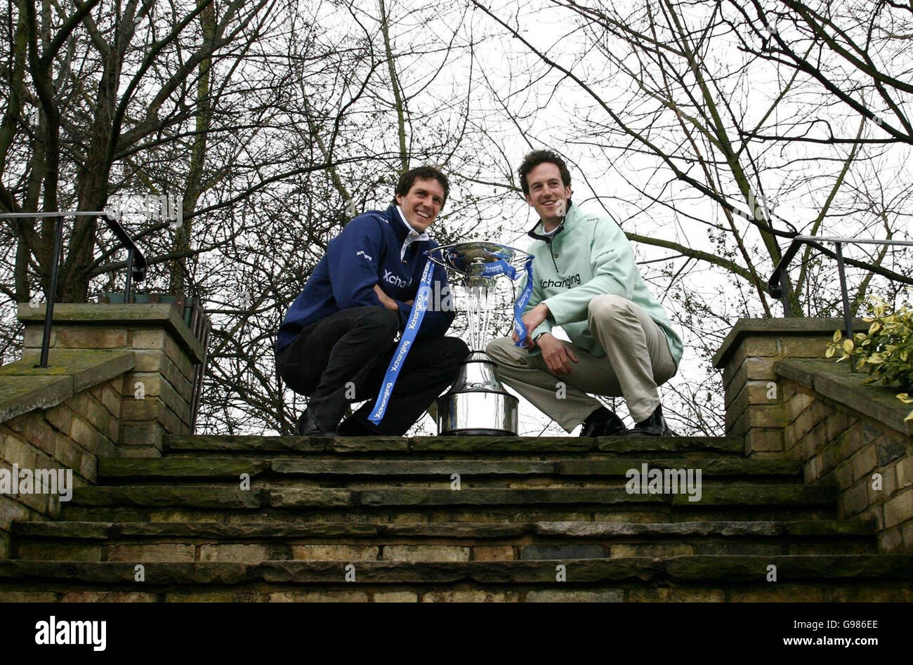 Oxford's President Barney Williams (L) and Cambridge President Tom ...