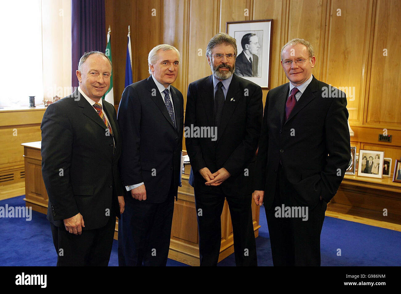 Taoiseach bertie ahern td at government buildings hi-res stock ...