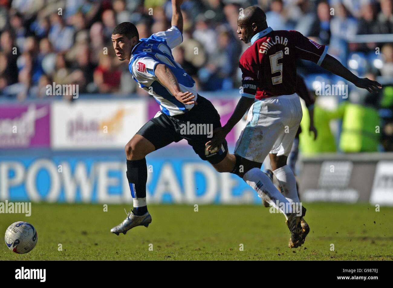 Sheffield Wednesday's Leon Best and Burnley's Frank Sinclair battle for ...