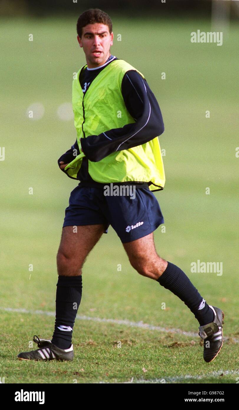 Soccer - FA Carling Premiership - Wimbledon Training. Walid Badir ...