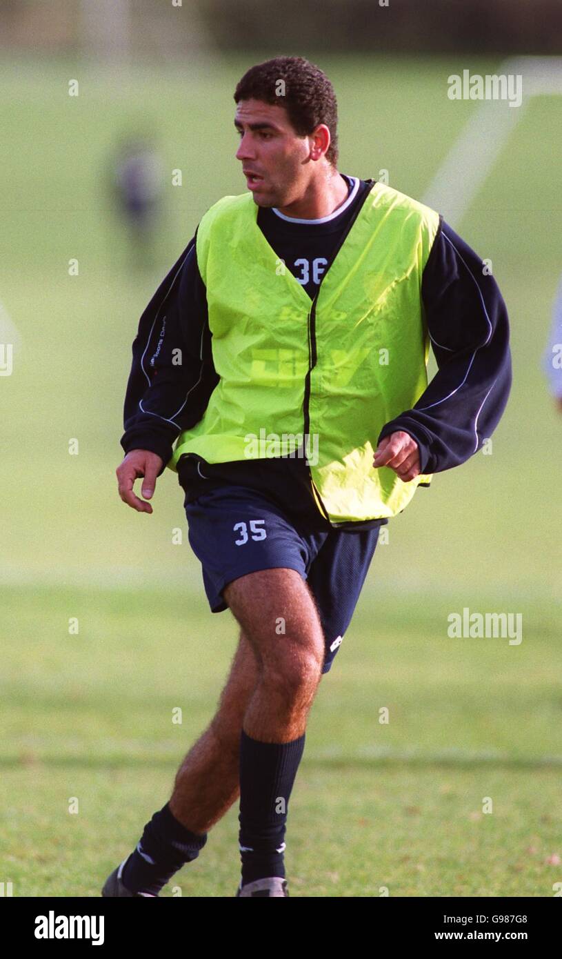 Soccer - FA Carling Premiership - Wimbledon Training. Walid Badir ...