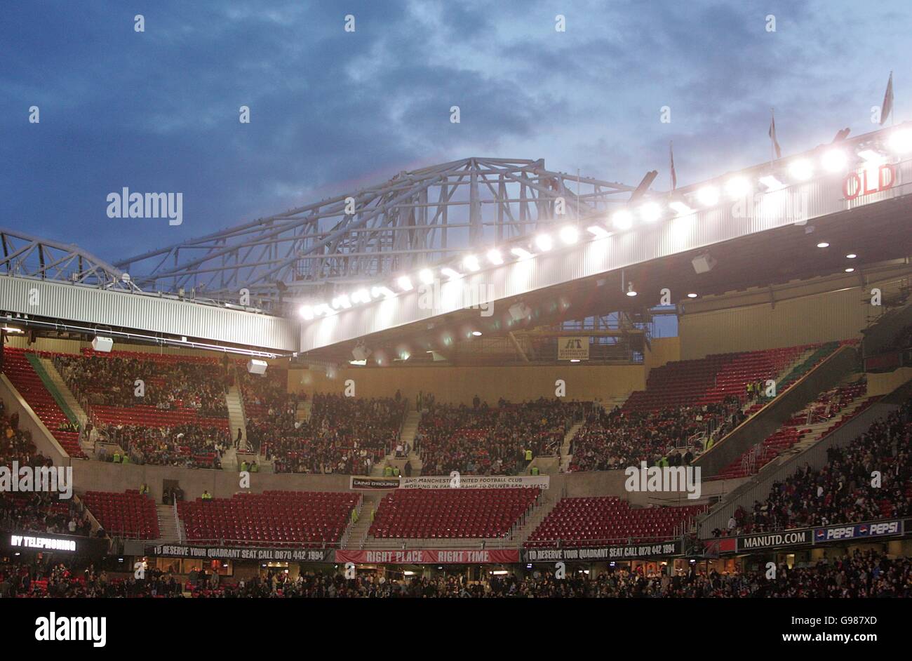 The seating at old trafford hi-res stock photography and images - Alamy