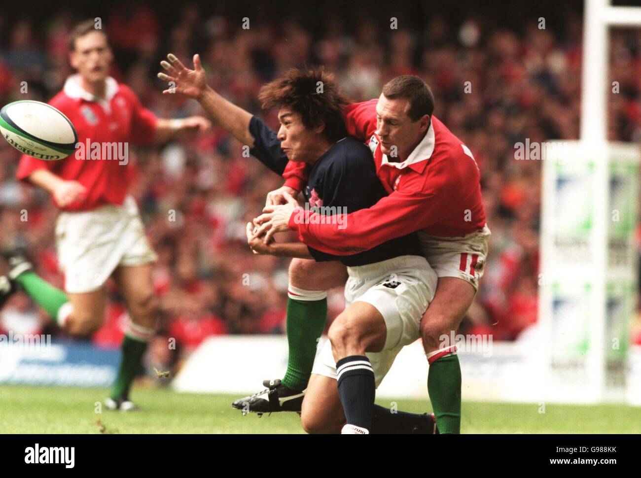 Rugby Union - Rugby World Cup 99 - Pool D - Wales v Japan. Japan's ...