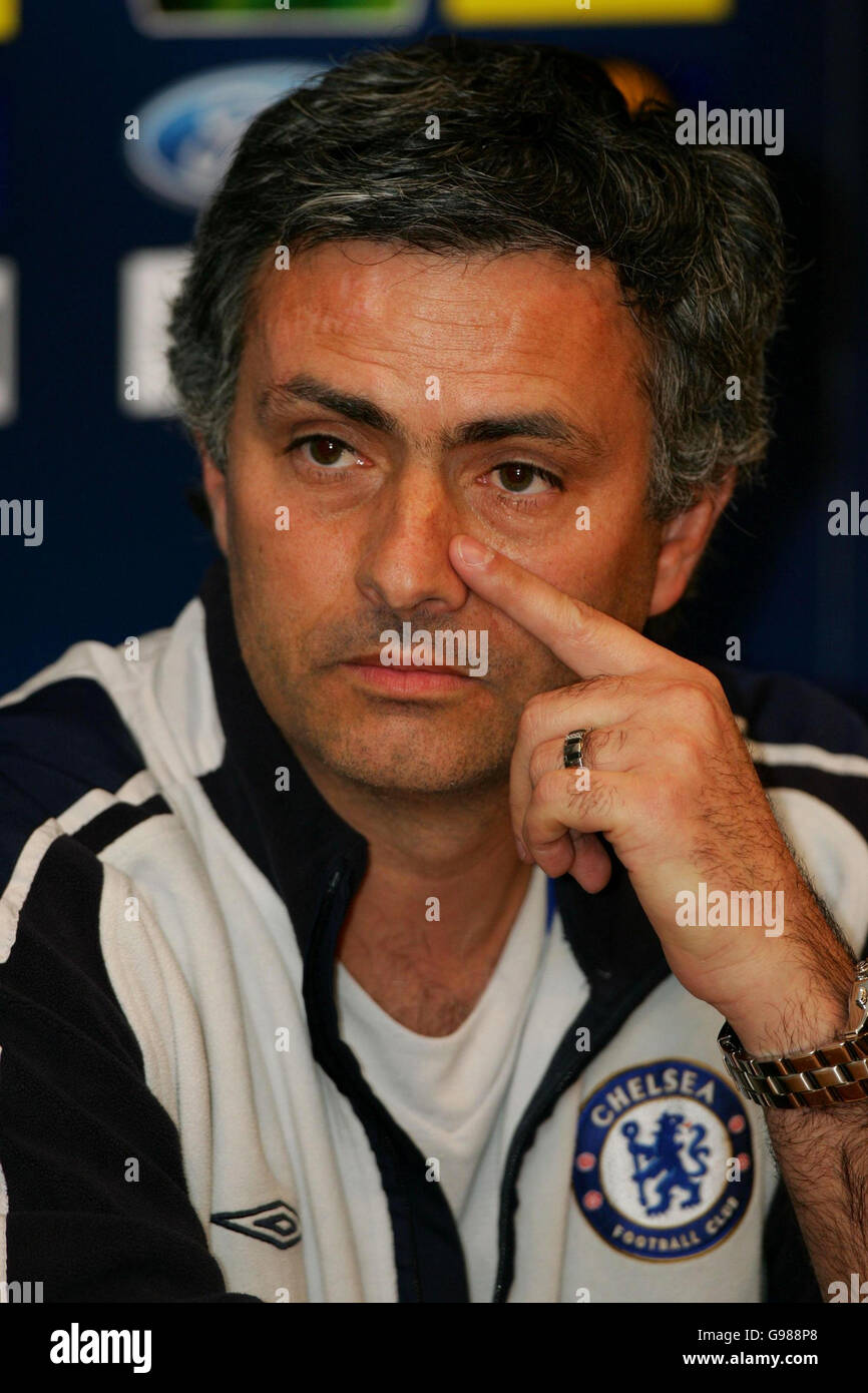 Chelsea manager jose mourinho during a press confrence in barcelona hi ...
