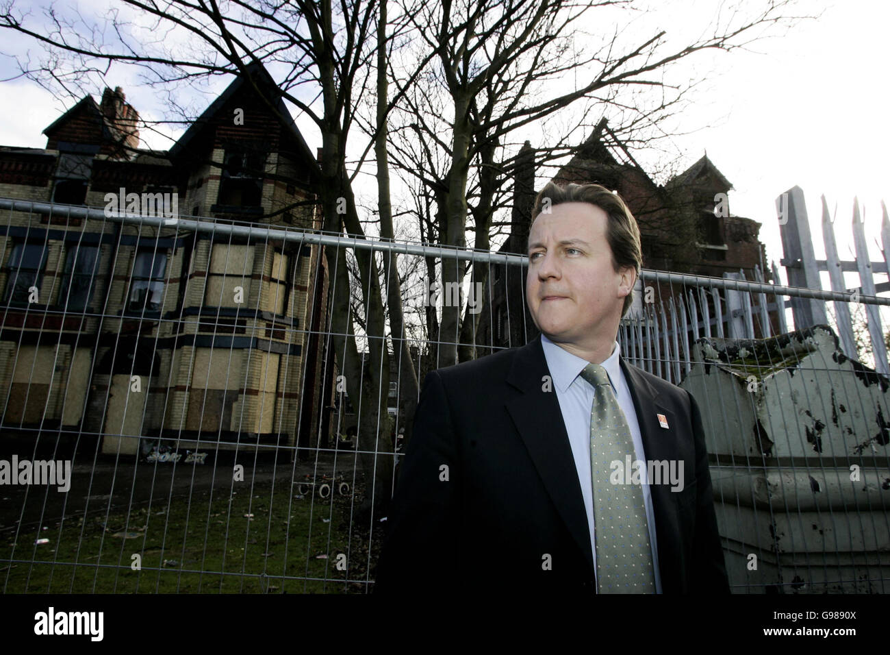 Leader of the Conservative Party David Cameron has a look around ...