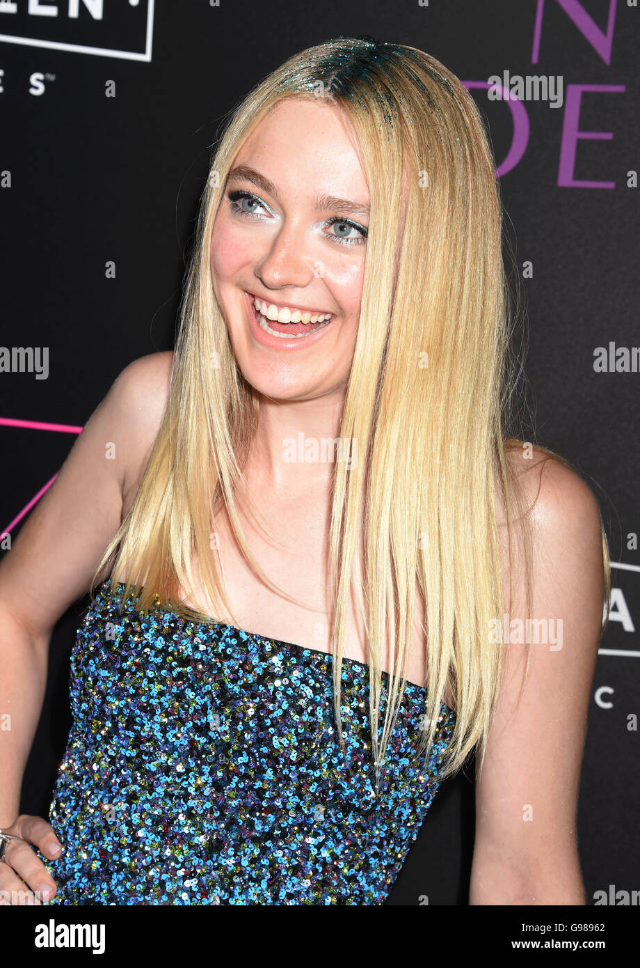 DAKOTA FANNING US film actress in June 2016. Photo Jeffrey Mayer Stock ...
