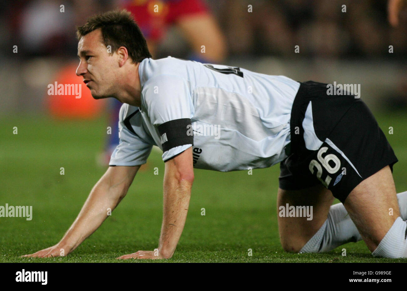 Chelsea's captain John Terry shows his dejection after their 1-1 draw ...