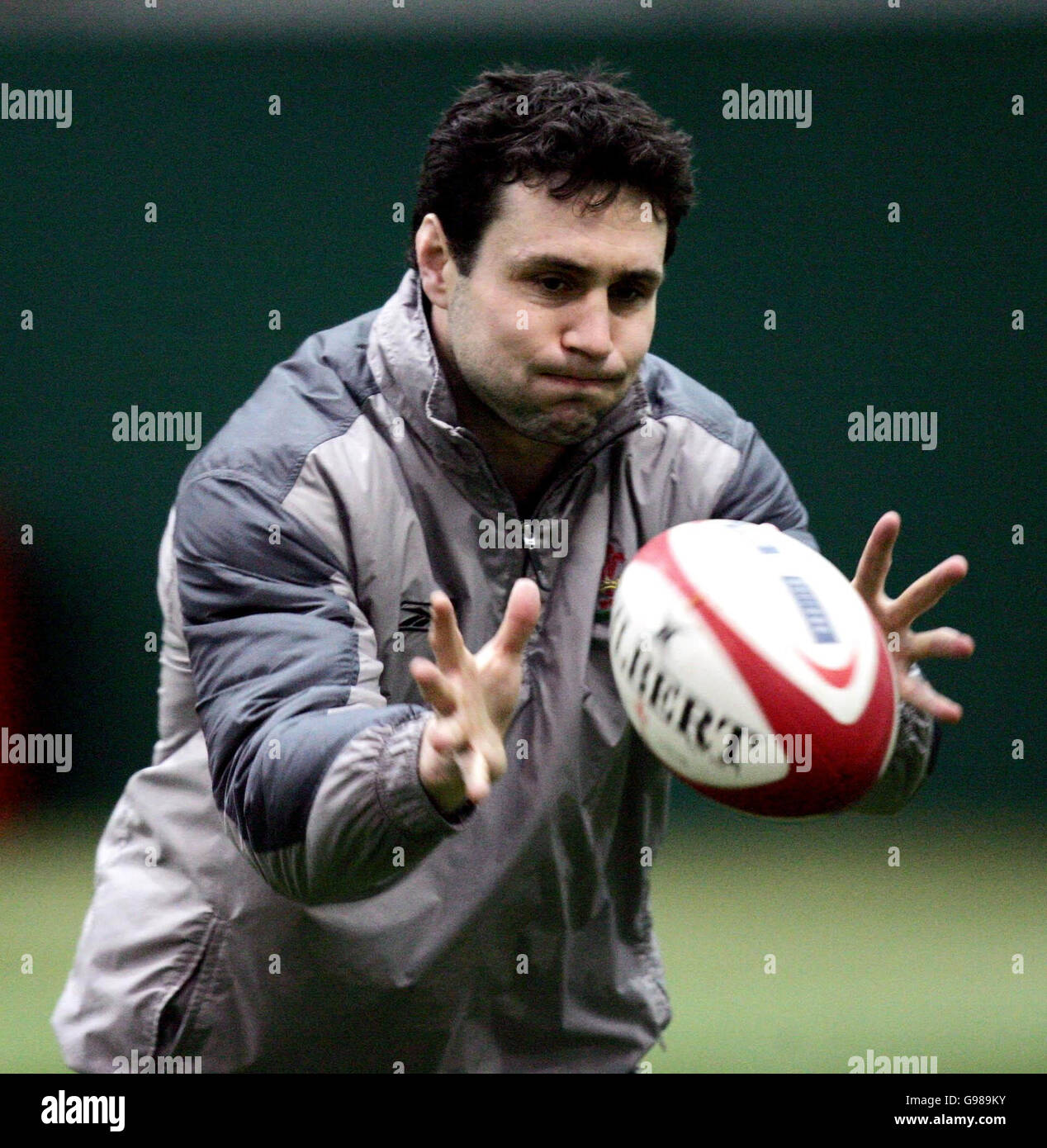 Wales' Stephen Jones in action during a training session at the Vale of ...