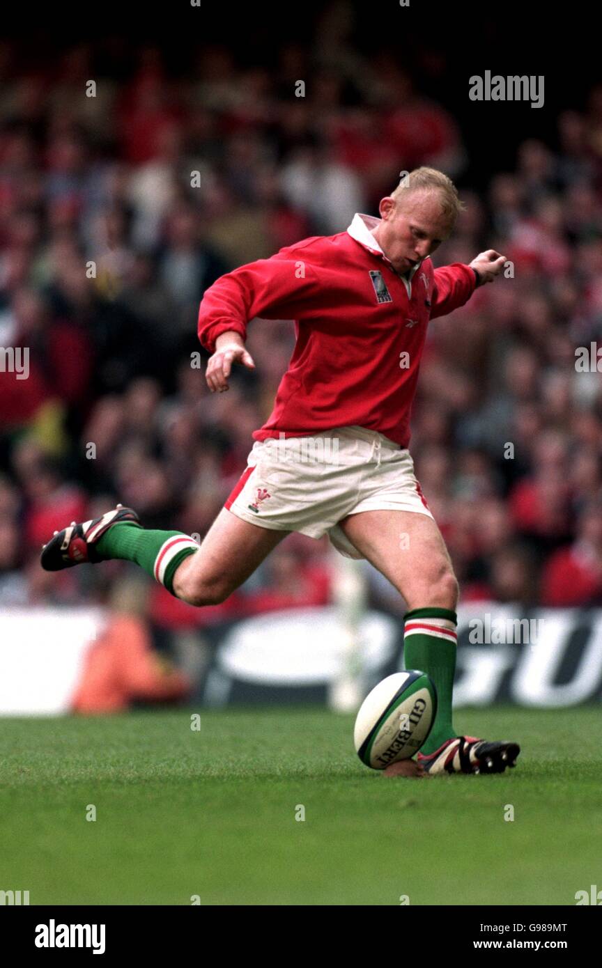 Wales' Neil Jenkins kicks a world record points record Stock Photo - Alamy