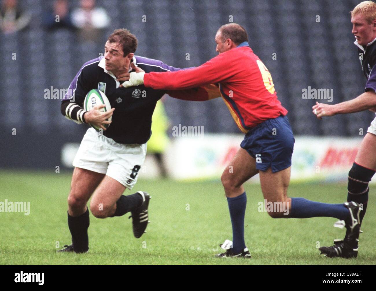Scotland's Stuart Reid gets away from Spain's Jose Diaz Stock Photo - Alamy