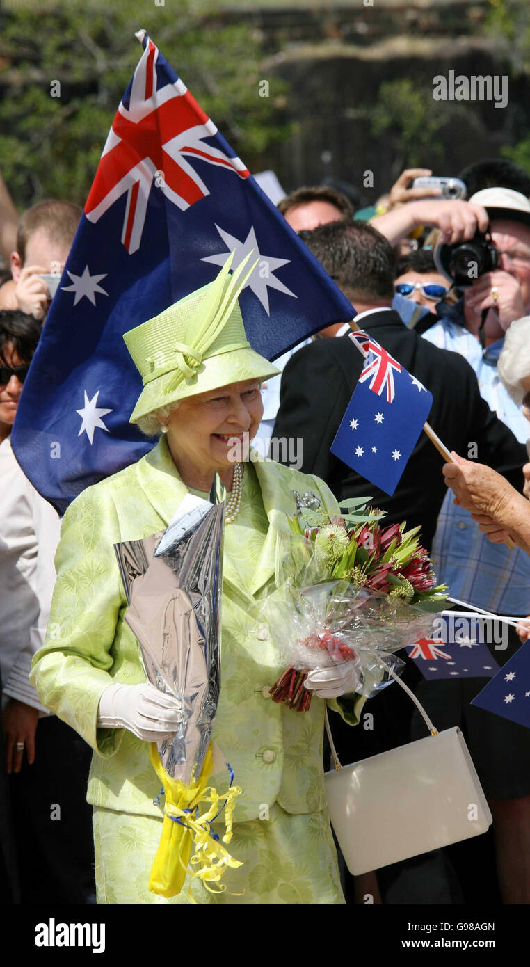 Queen Visit to Australia Stock Photo - Alamy