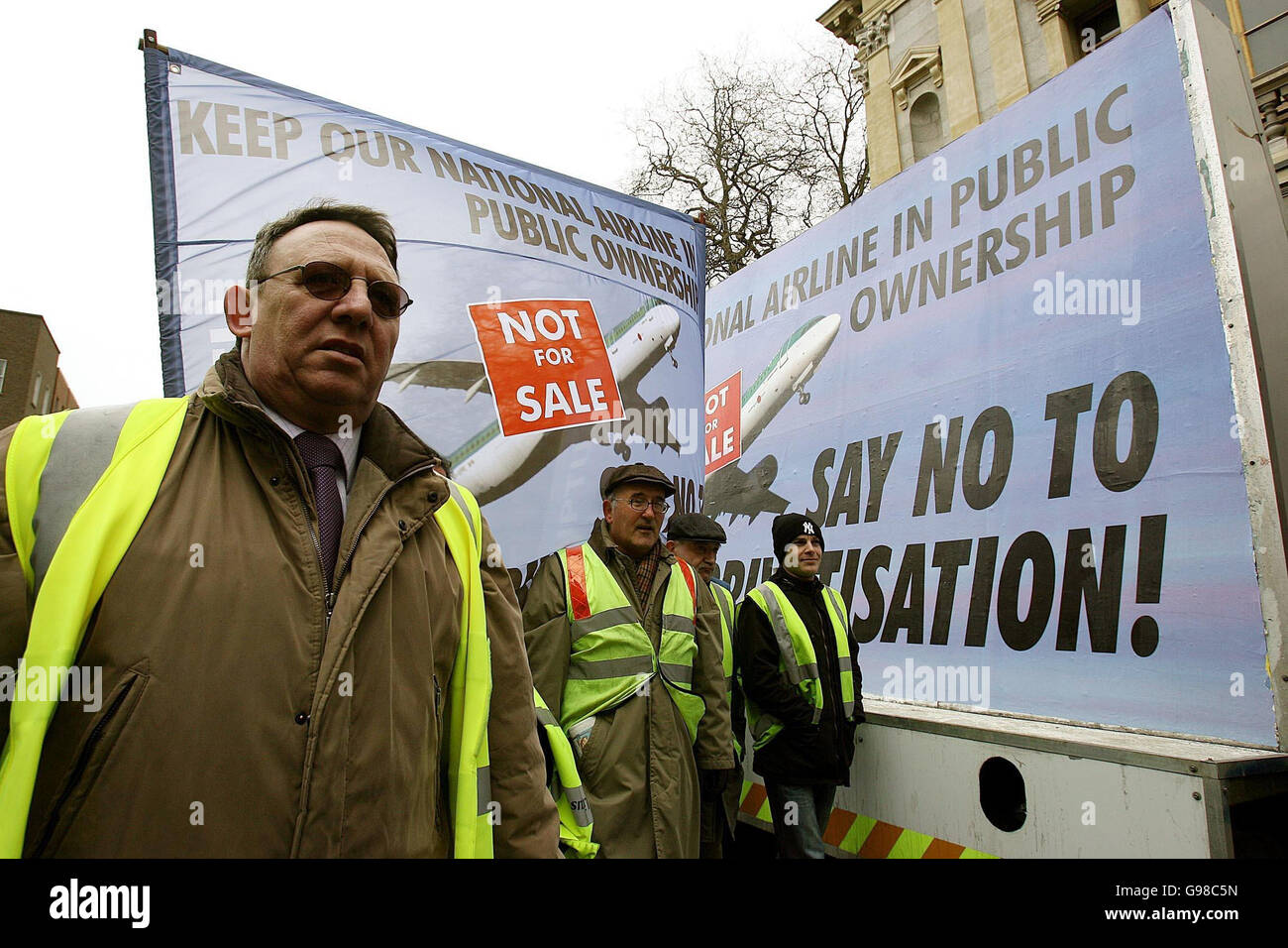 SIPTU branch officials at the Siptu protest outside Leinster House ...