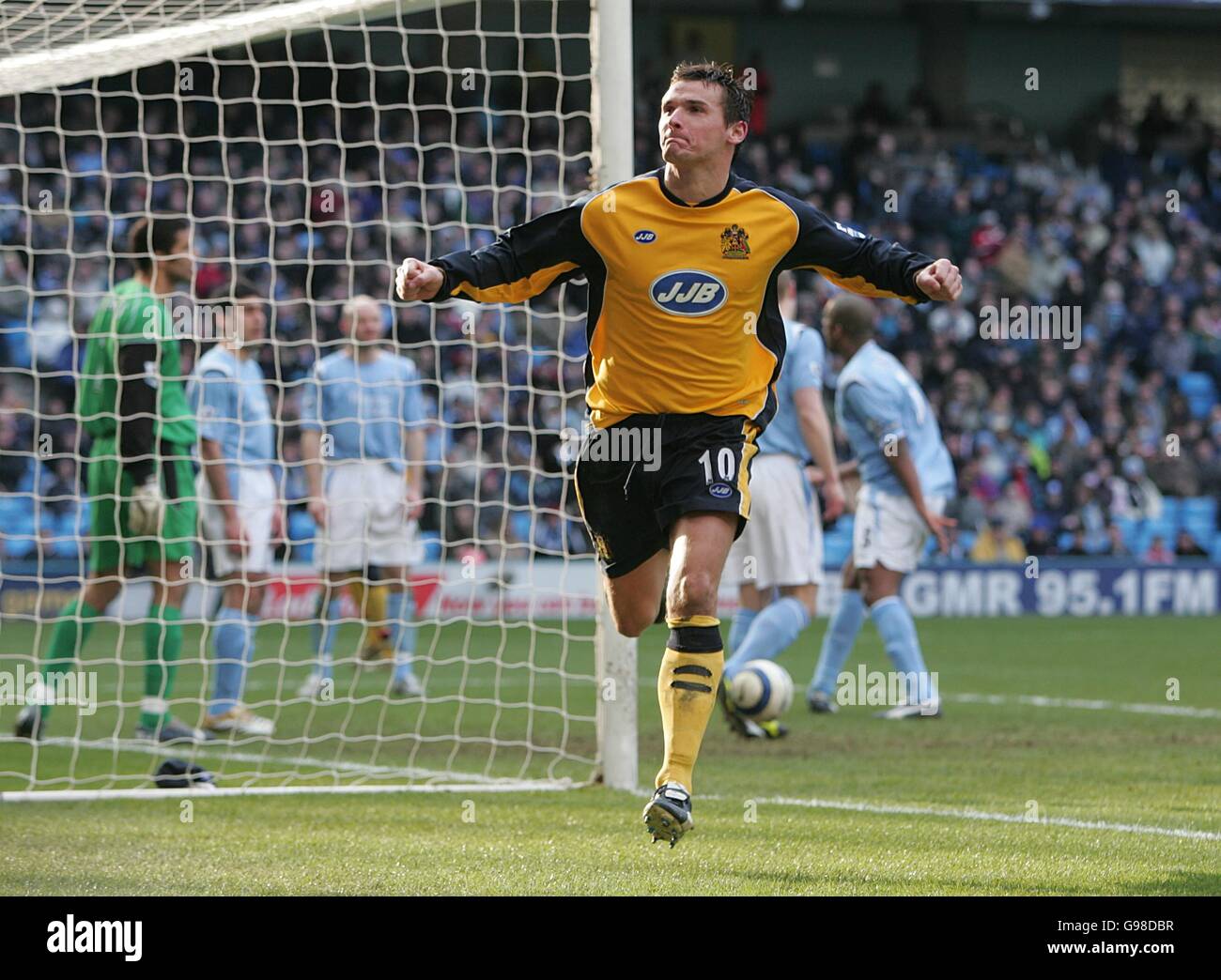 Wigan athletics lee mcculloch celebrates after opening the scoring hi ...