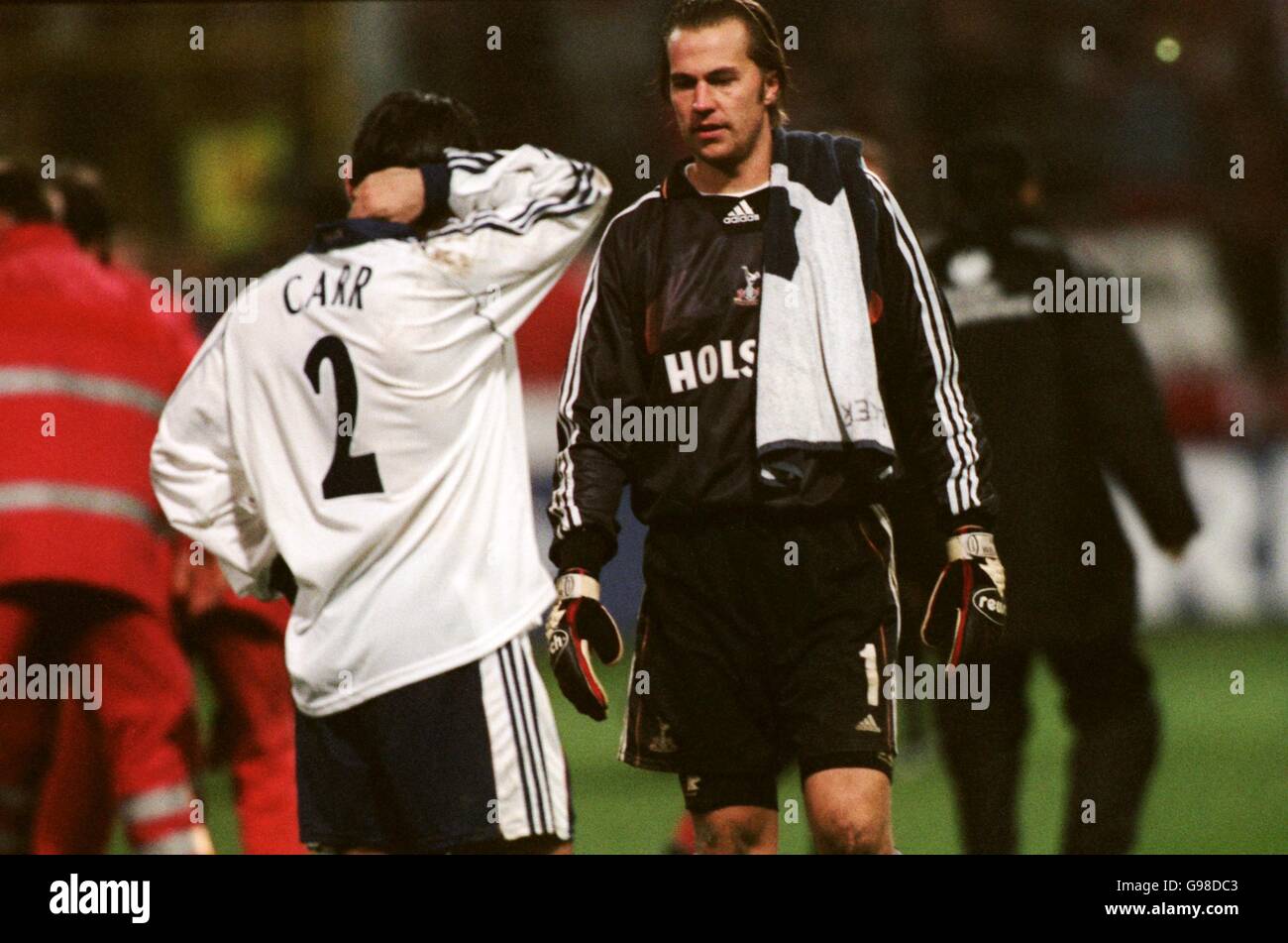 Cant believe it as his side crash out of europe hi-res stock ...