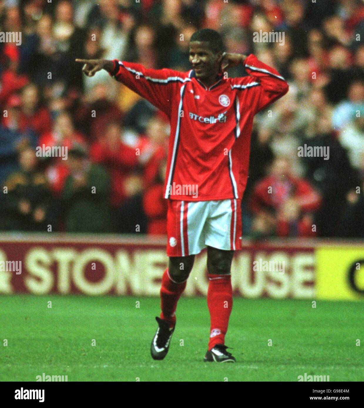 Middlesbrough's Hamilton Ricard celebrates after scoring the first goal ...