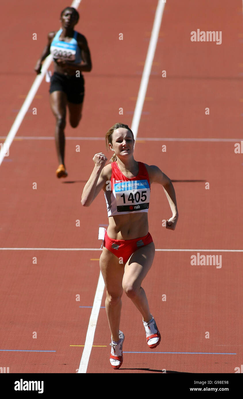 England's Kimberly Wall completes in the Women's 400 metres heats at ...
