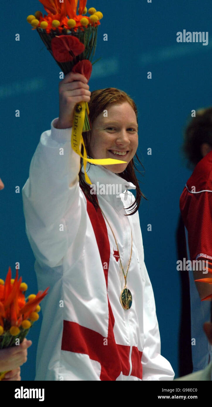 England's Rebecca Cooke celebrates after winning gold in the women's ...