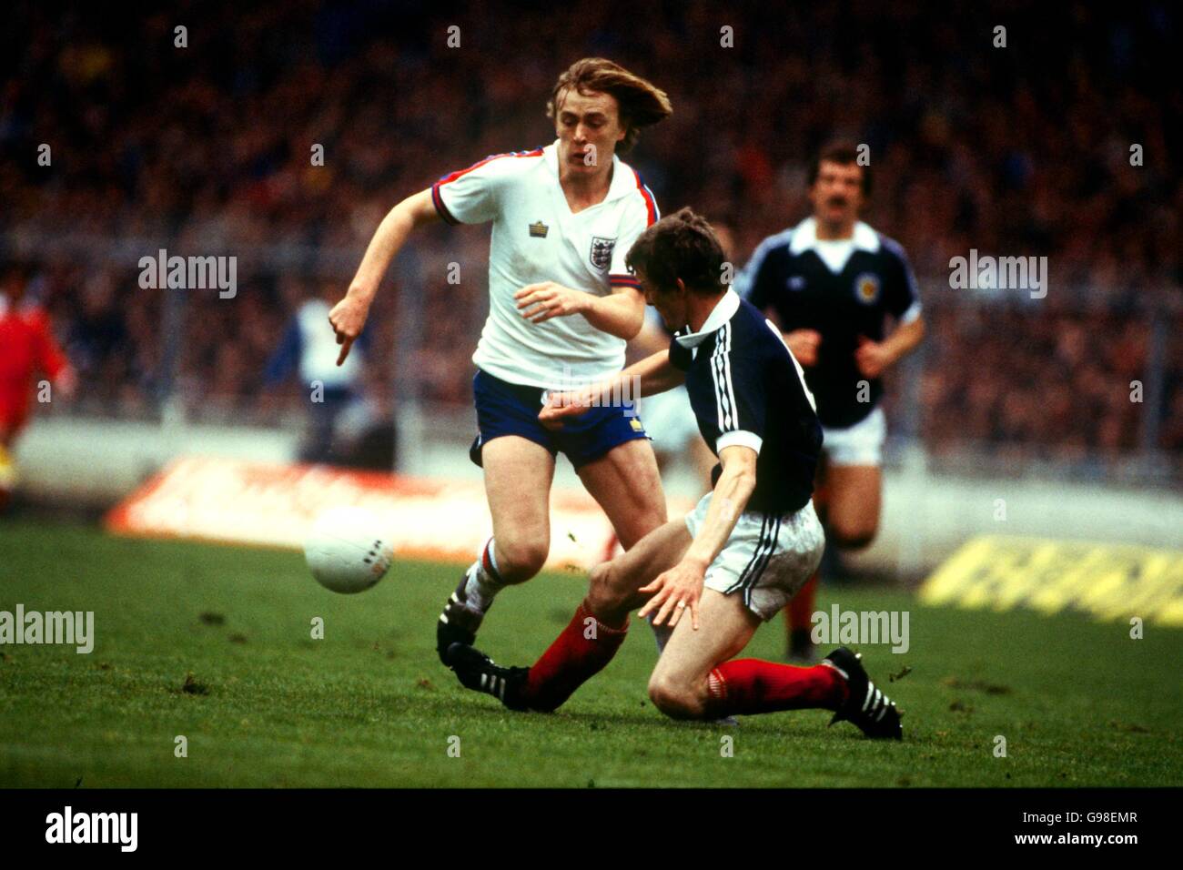 Scotlands paul hegarty right tackles englands peter barnes left hi-res ...