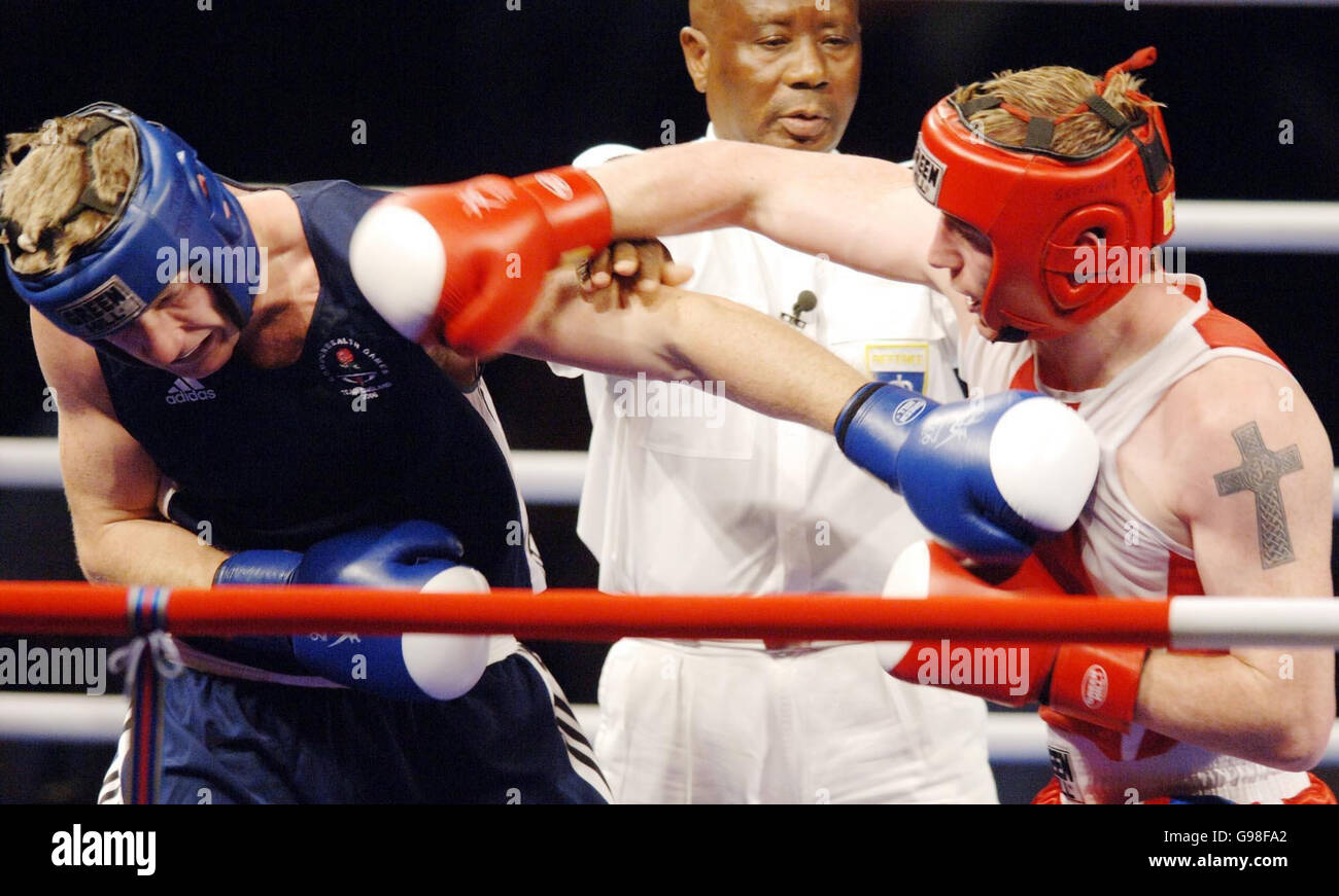 Scotland's John Anderson (R) in action with England's David Jeffries at ...