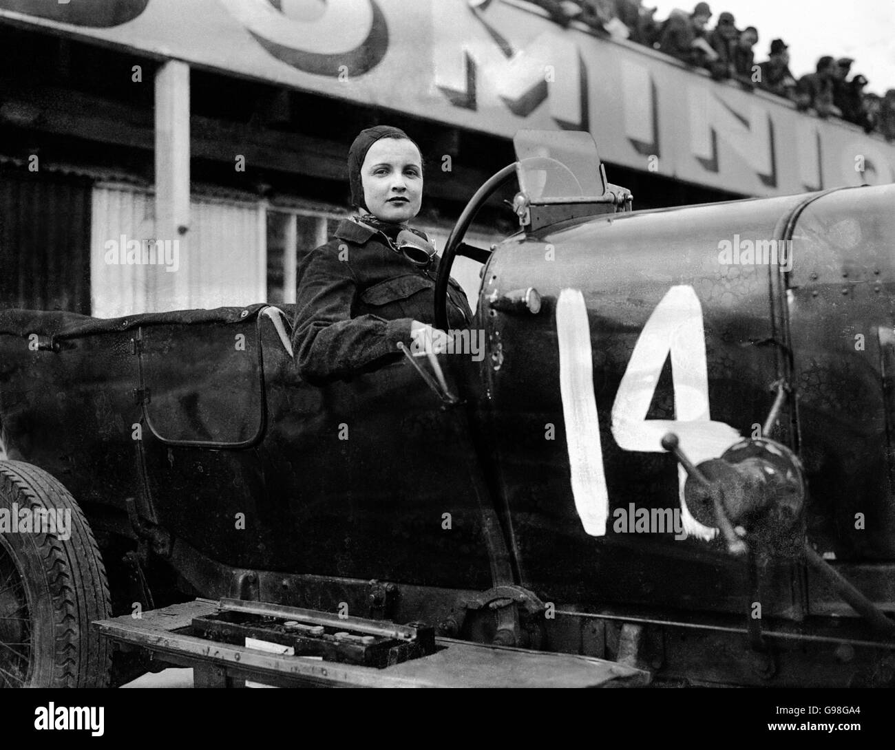 Canadian born kay petre in her bugatti at brooklands miss petre Black ...