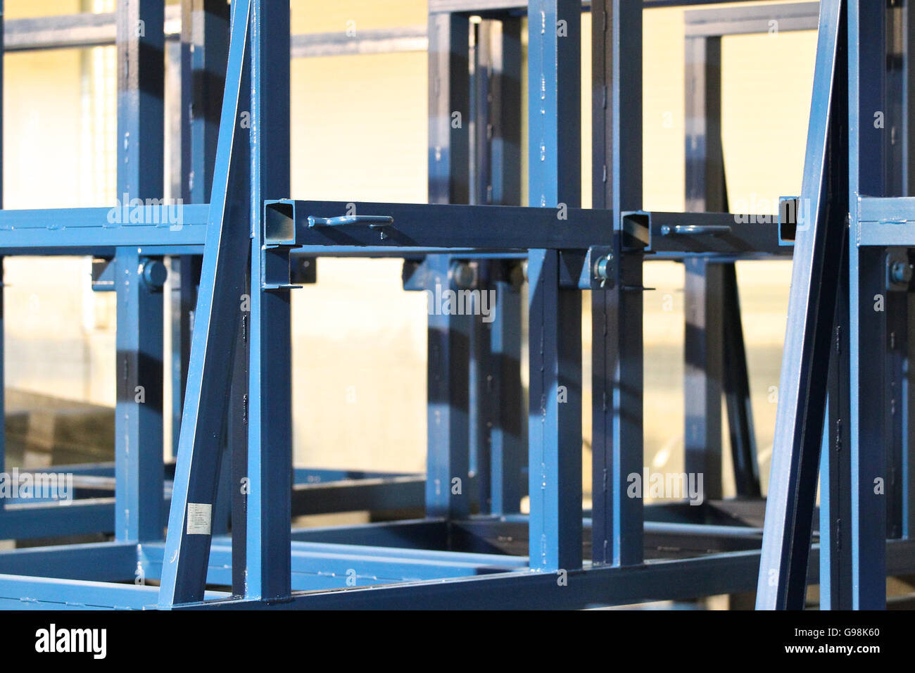 various elements of steel structures for further assembly Stock Photo ...