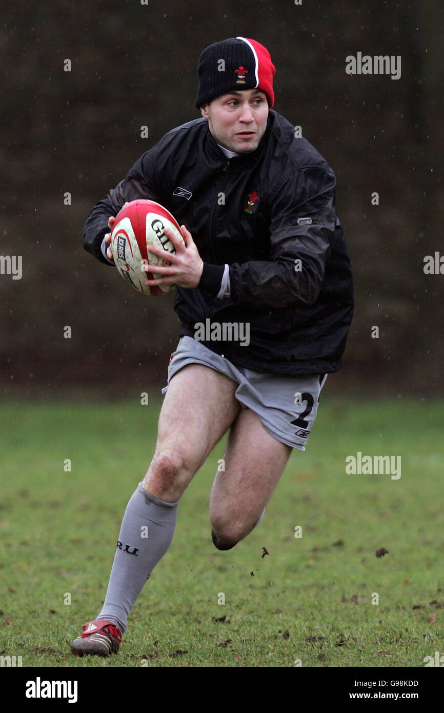 Wales' Stephen Jones during the training session at Sophia Gardens ...