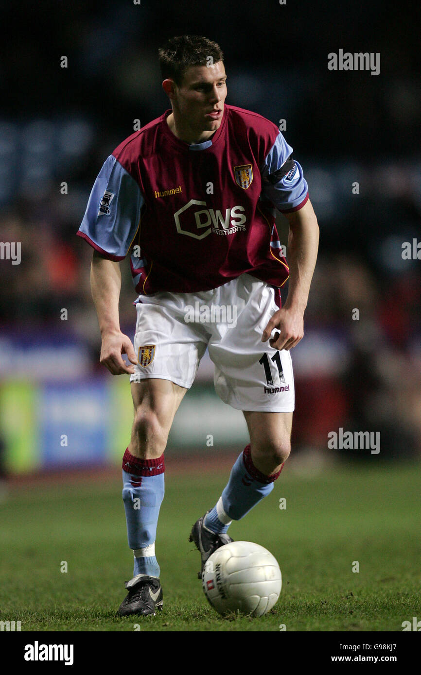 Graham Poll. Aston Villa's James Milner Stock Photo - Alamy