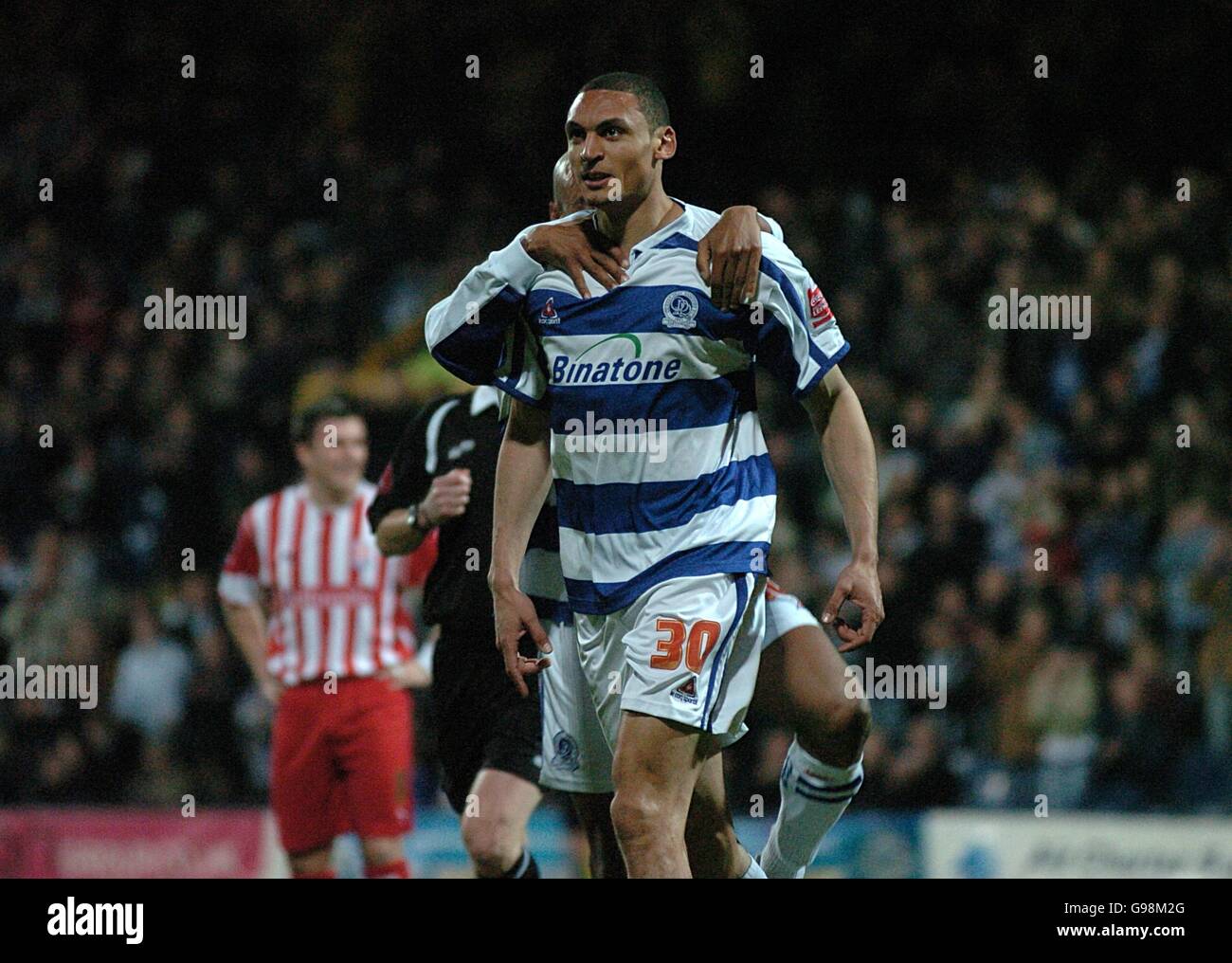 Queens park rangers marc nygaard celebrates scoring the opening goal hi ...