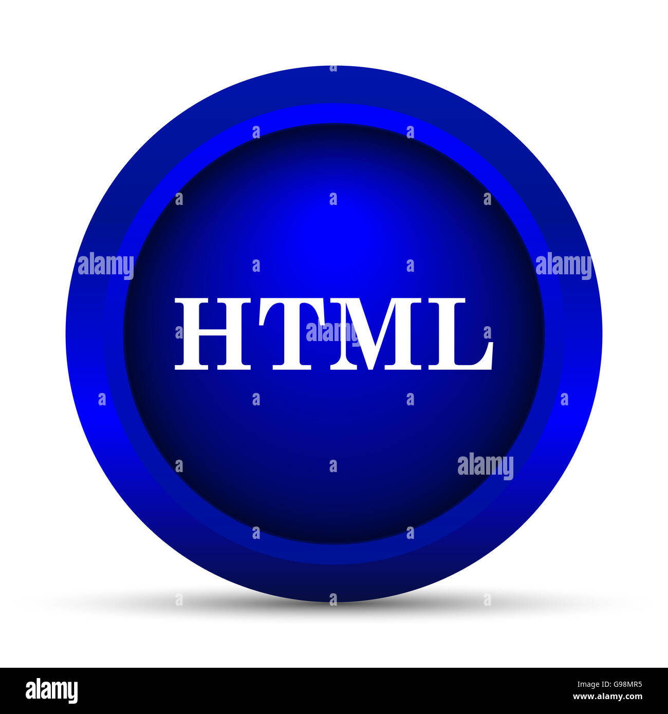 HTML icon. Internet button on white background Stock Photo - Alamy