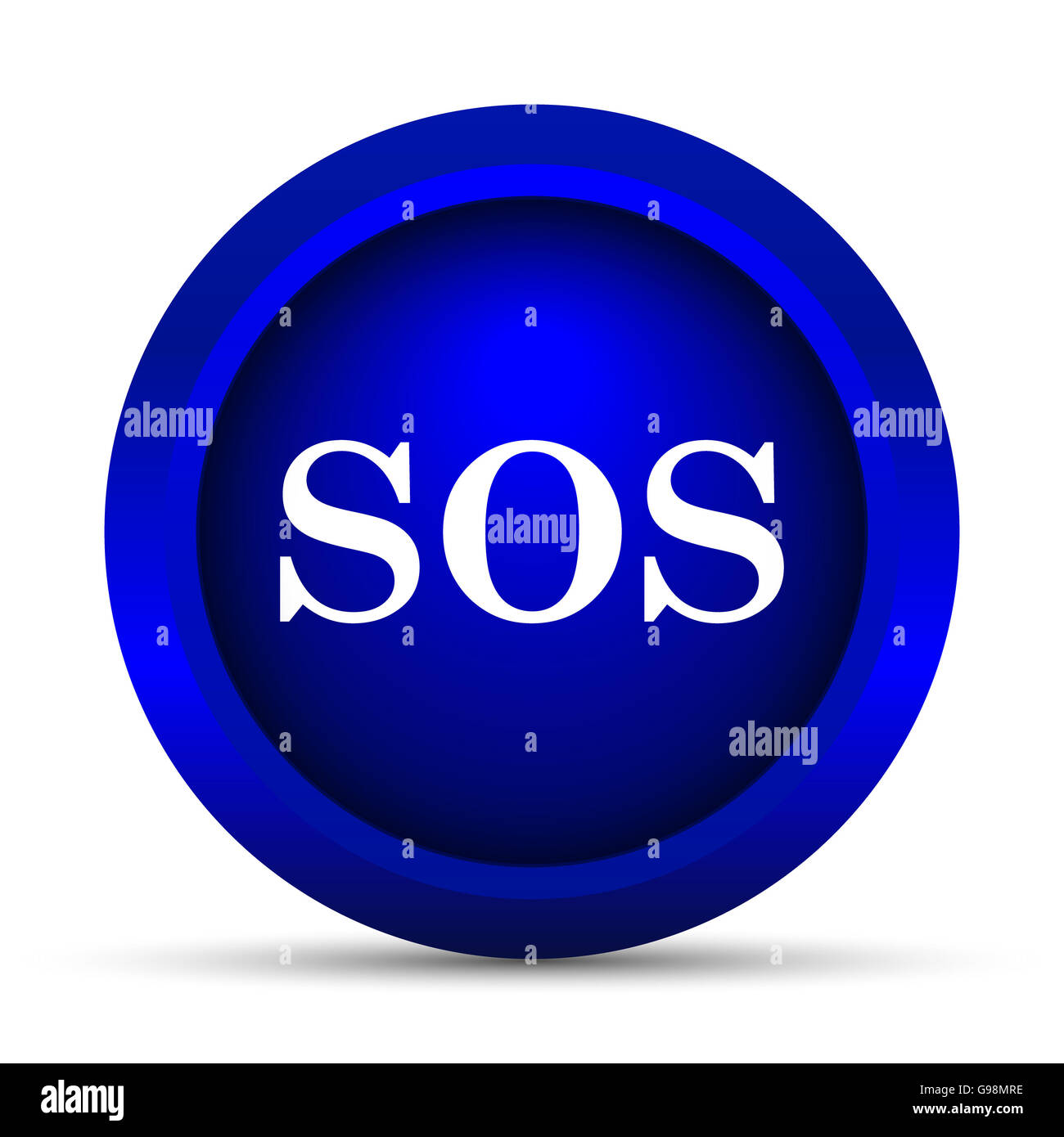 SOS icon. Internet button on white background Stock Photo - Alamy