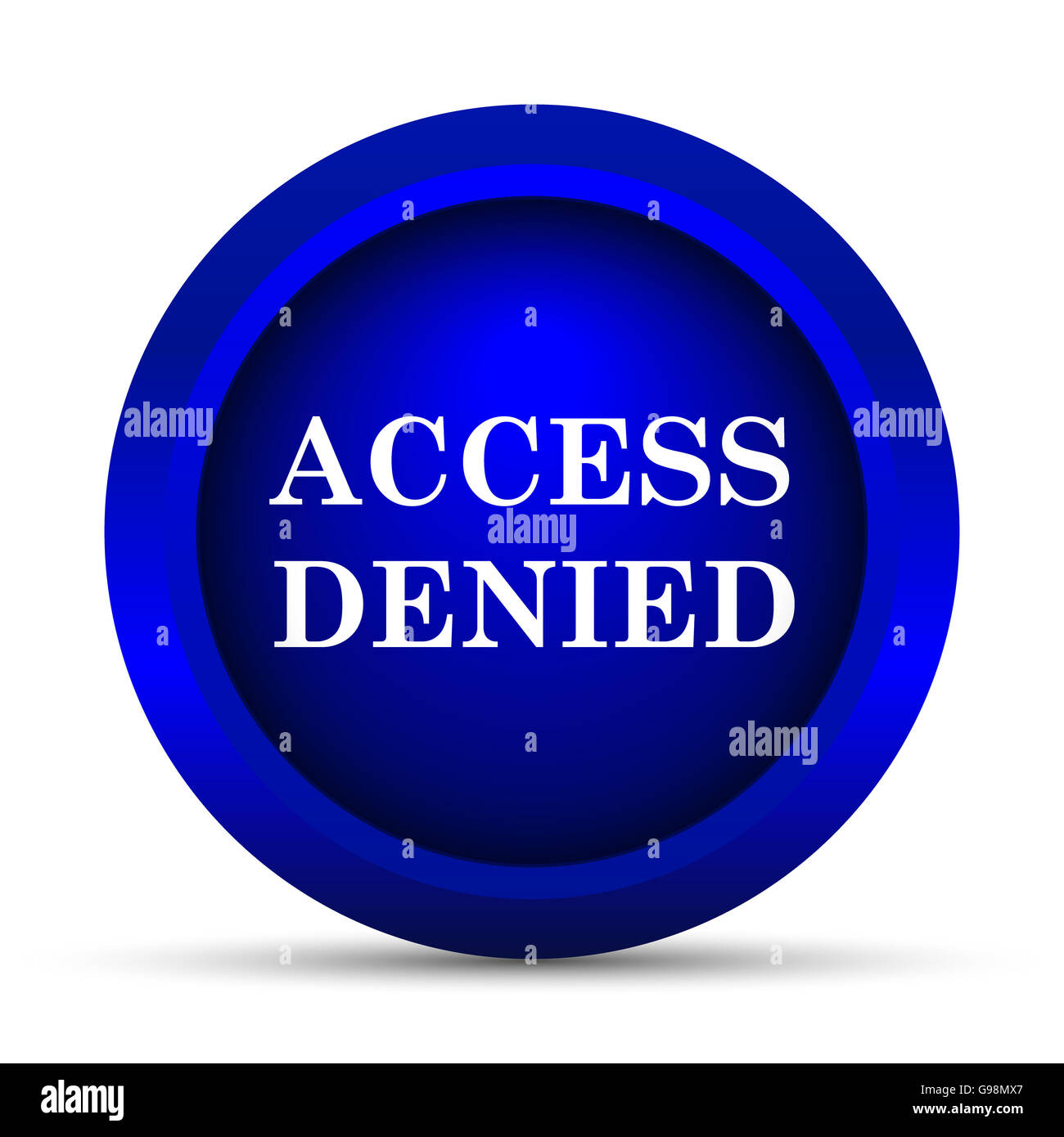 Access denied icon. Internet button on white background Stock Photo - Alamy