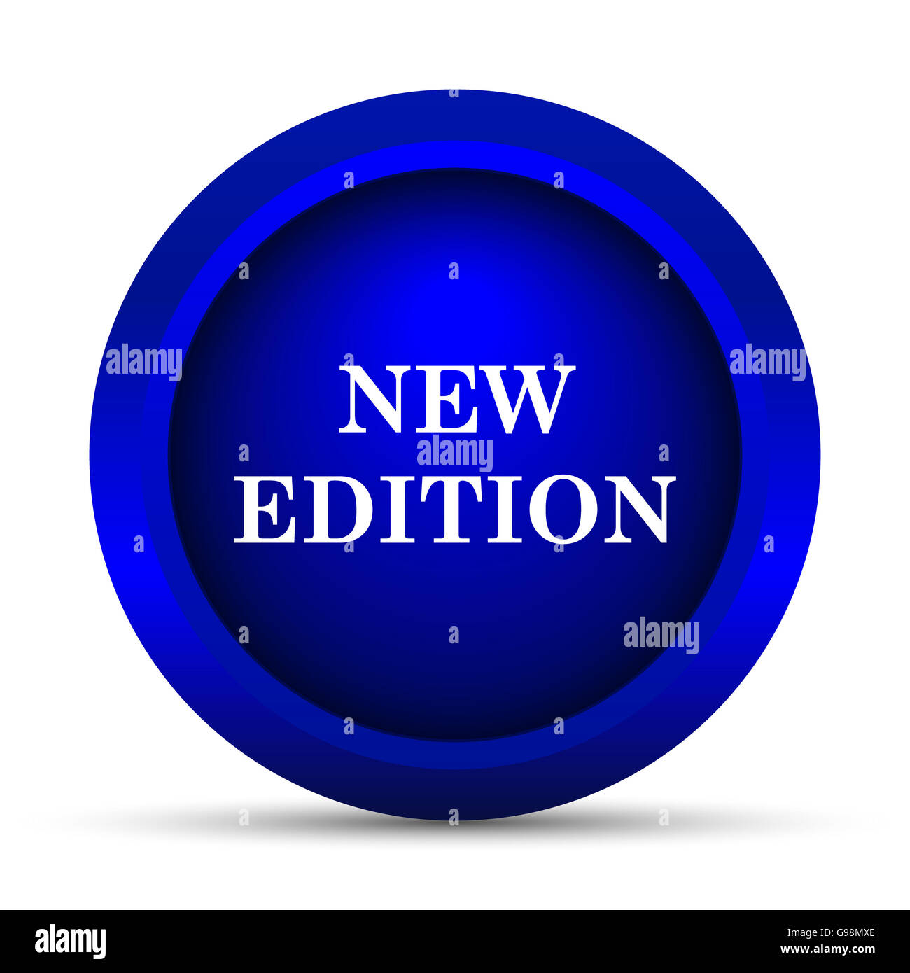 New edition icon. Internet button on white background Stock Photo - Alamy