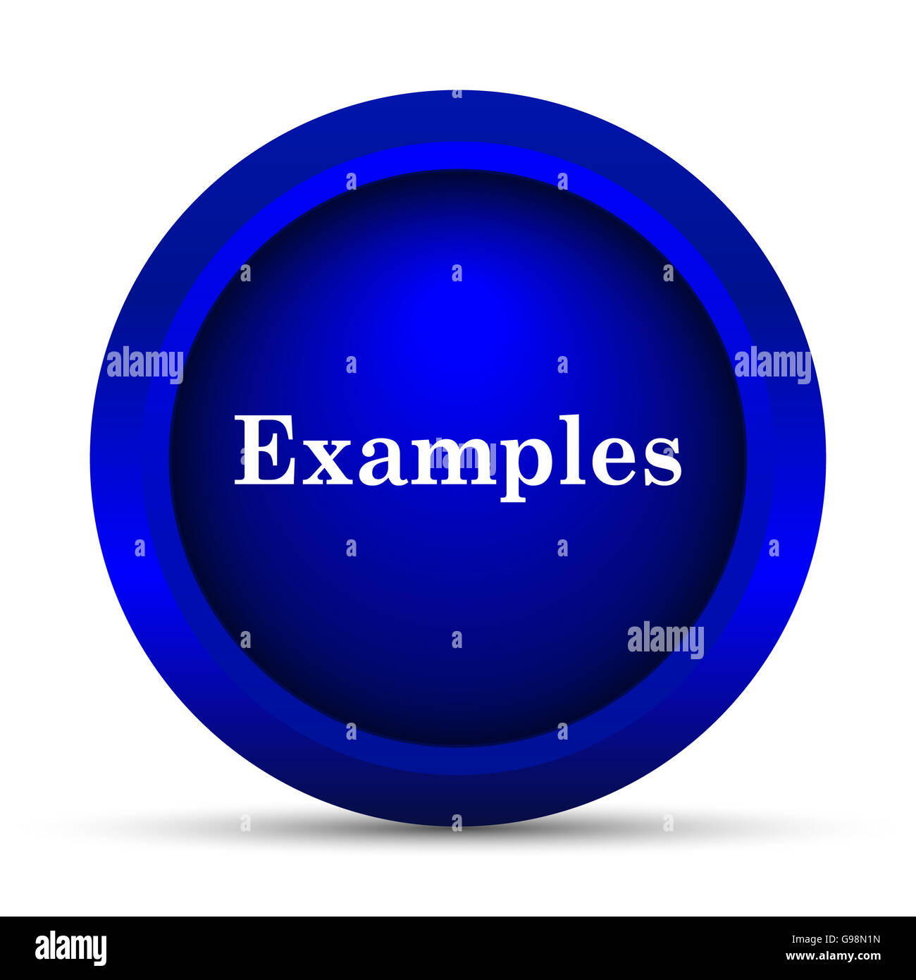 Examples icon. Internet button on white background Stock Photo - Alamy