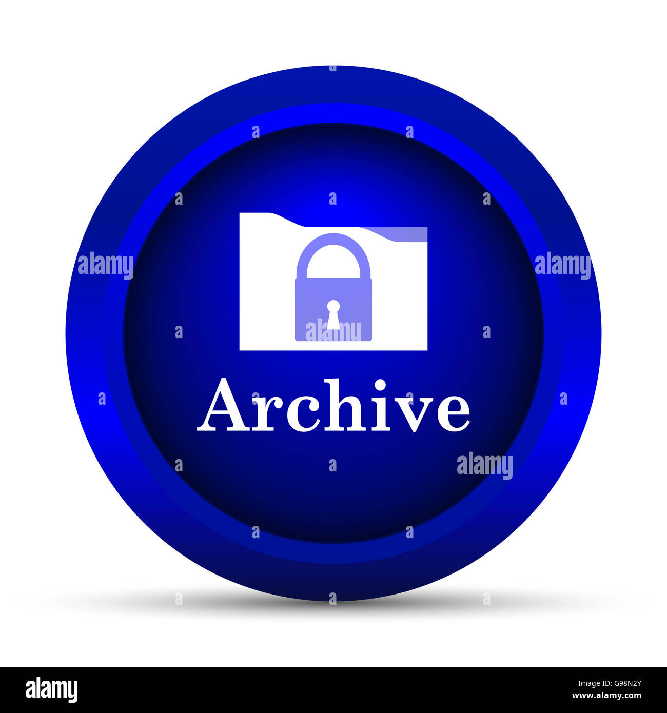 Archive icon. Internet button on white background Stock Photo - Alamy