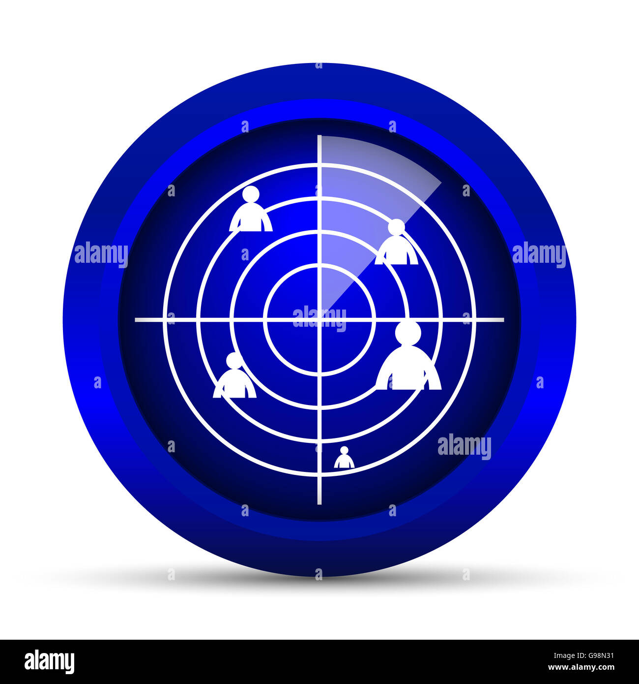 Radar icon. Internet button on white background Stock Photo - Alamy