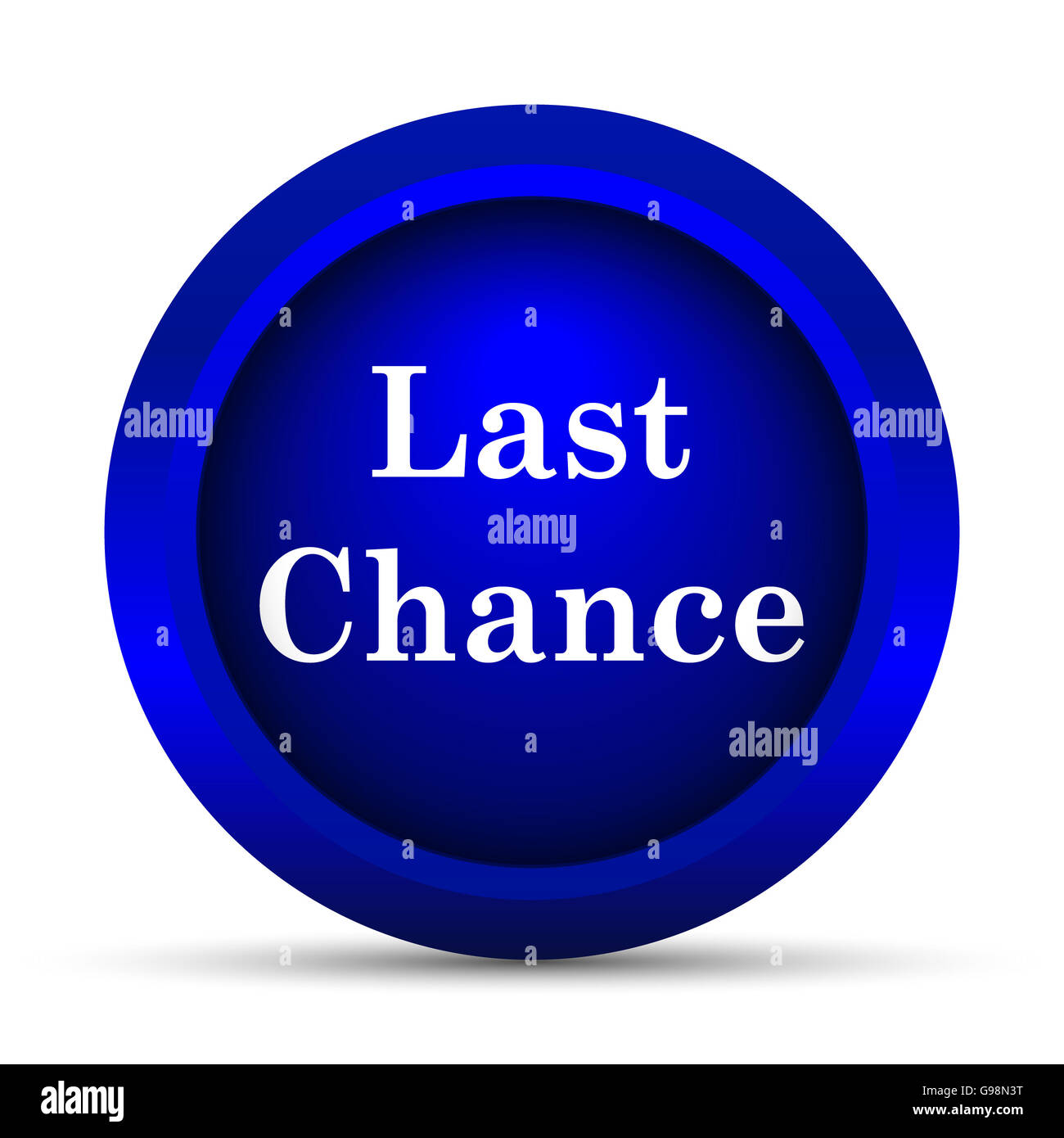 Last chance icon. Internet button on white background Stock Photo - Alamy