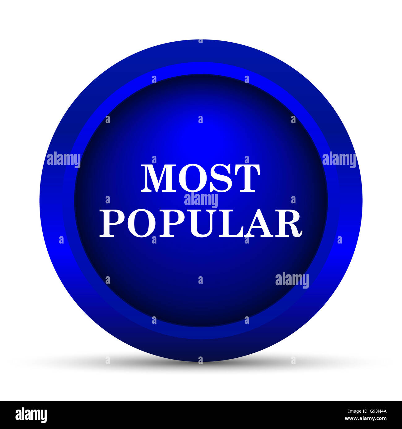 Most popular icon. Internet button on white background Stock Photo - Alamy