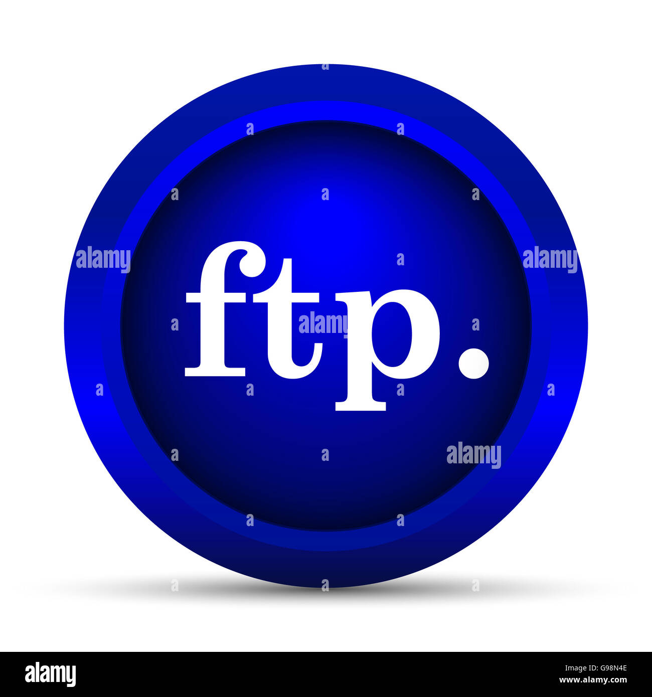ftp. icon. Internet button on white background Stock Photo - Alamy