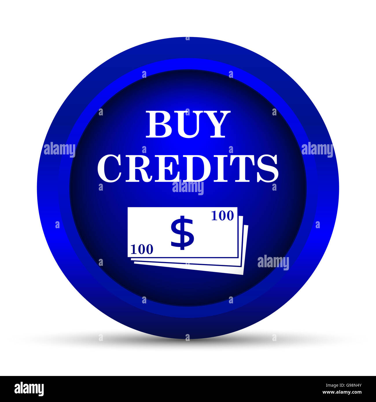 Buy credits icon. Internet button on white background Stock Photo - Alamy