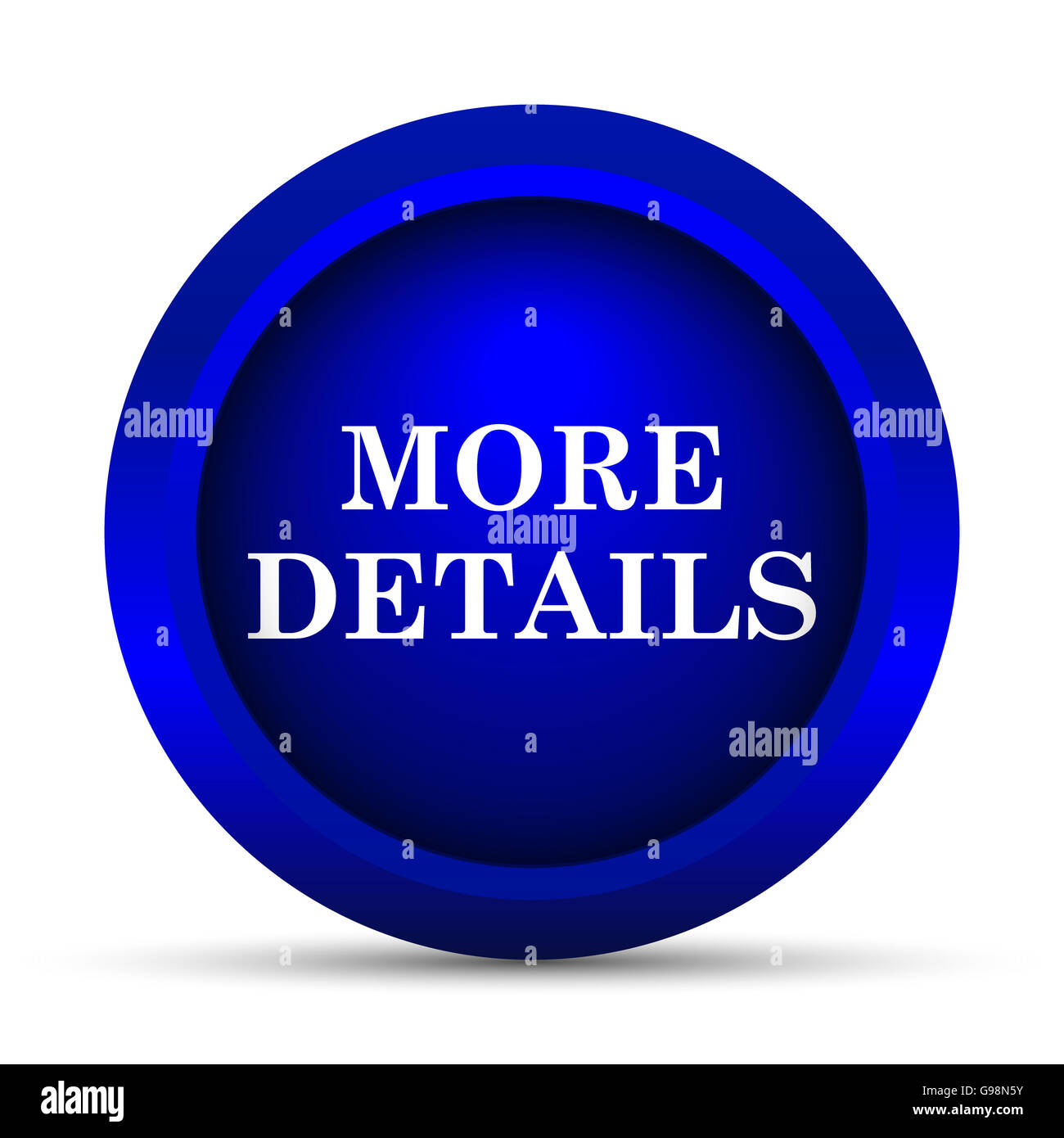More details icon. Internet button on white background Stock Photo - Alamy