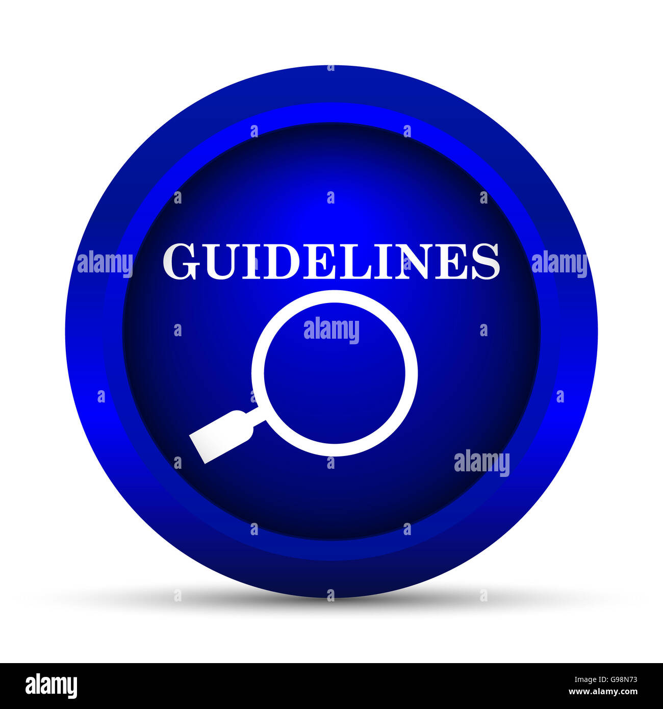 Guidelines icon. Internet button on white background Stock Photo - Alamy