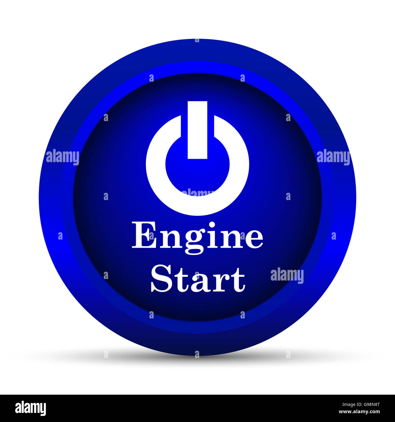 Engine start icon. Internet button on white background Stock Photo - Alamy