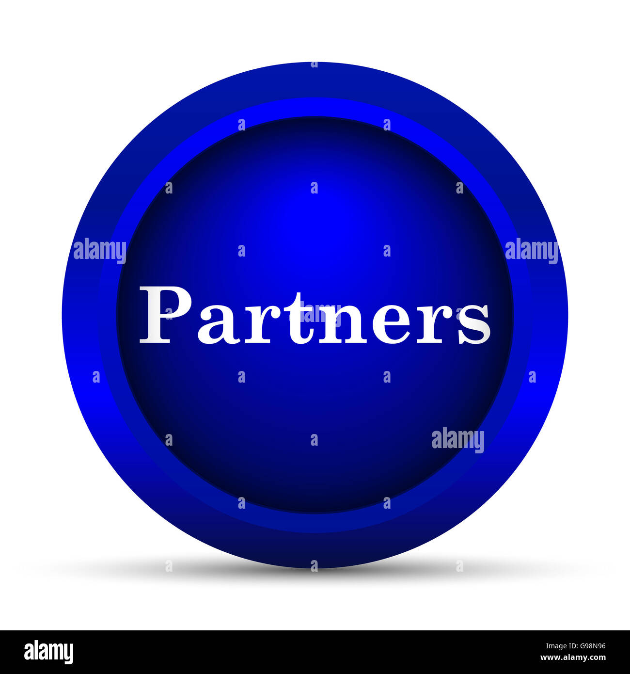 Partners icon. Internet button on white background Stock Photo - Alamy
