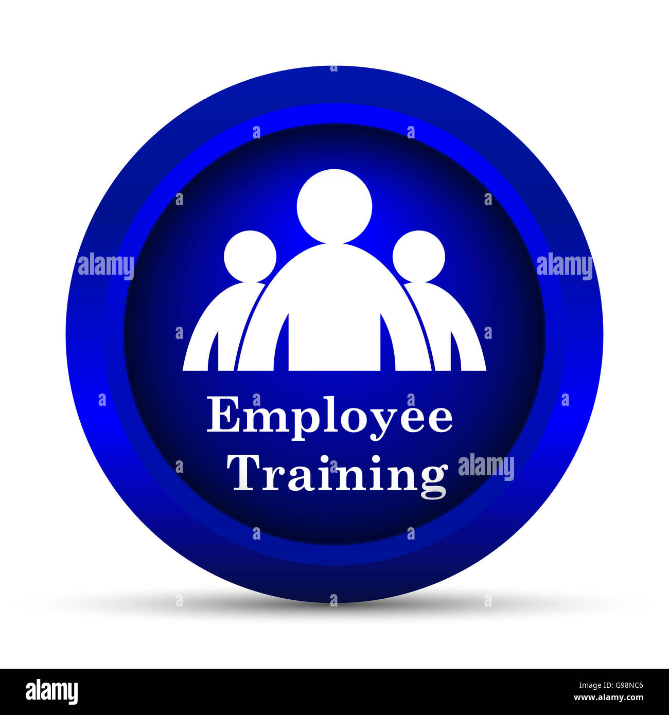 Employee training icon. Internet button on white background Stock Photo ...